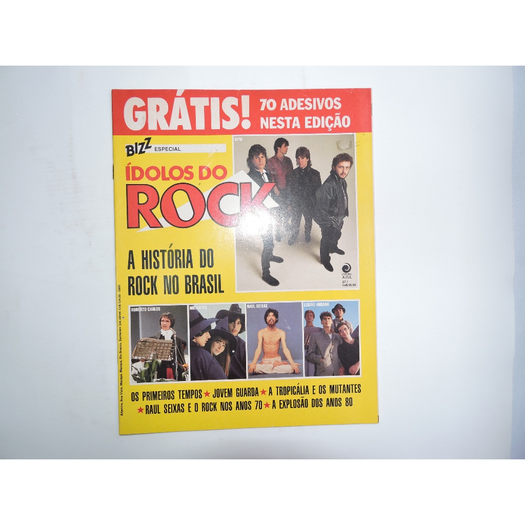 REVISTA BIZZ IDOLOS DO ROCK 1 RAUL SEIXAS RPM RITA LEE ROBERTO CARLOS LEGIÃO URBANA | Shopee Brasil