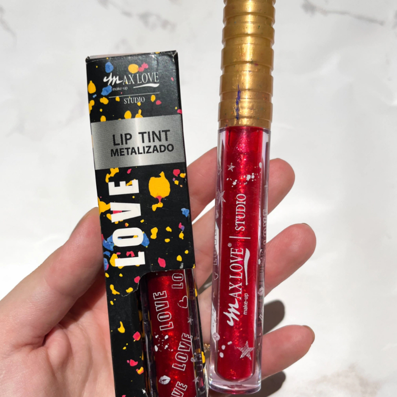 Lip Tint Metalizado com Ácido Hialurônico 5ML Max Love | Shopee Brasil
