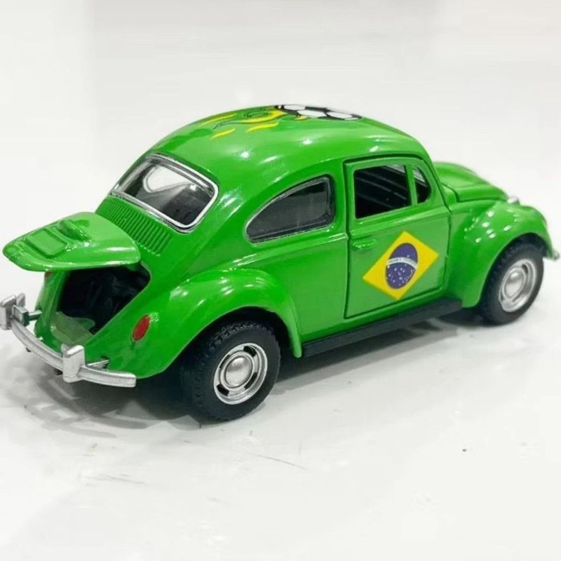 Fusca Miniatura carrinho ferro abre porta capô porta mala Herbie Brasil ...