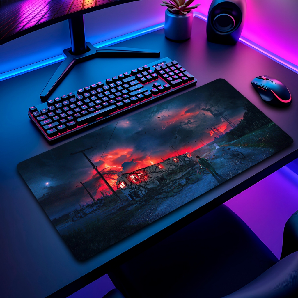 Mouse Pad Gamer Strange Thing Antiderrapante Grande 70x35 80x35 90x40 ...