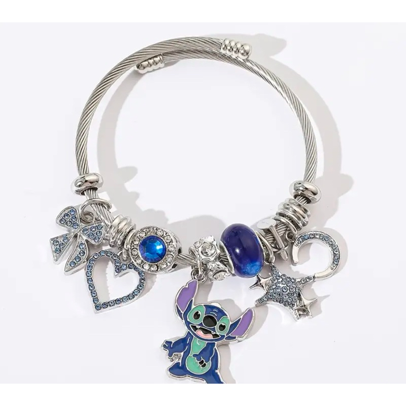 Pulseira Pandora Stitch Moda Infantil e Adulto Berloque Lili e Stitch ...
