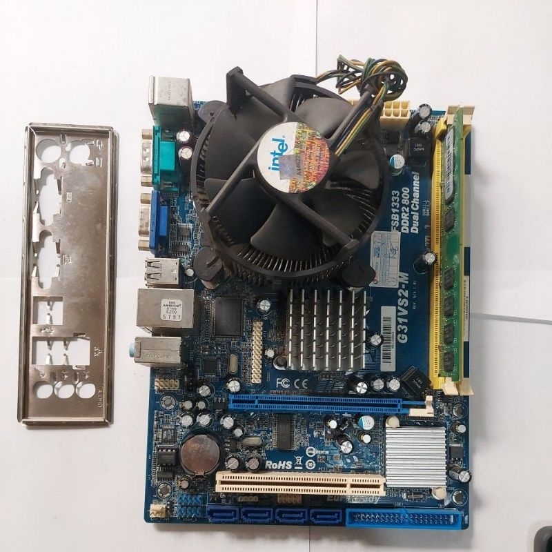 KIT DDR2 PLACA PROCESSADOR E COOLER MODG31VS2-M | Shopee Brasil