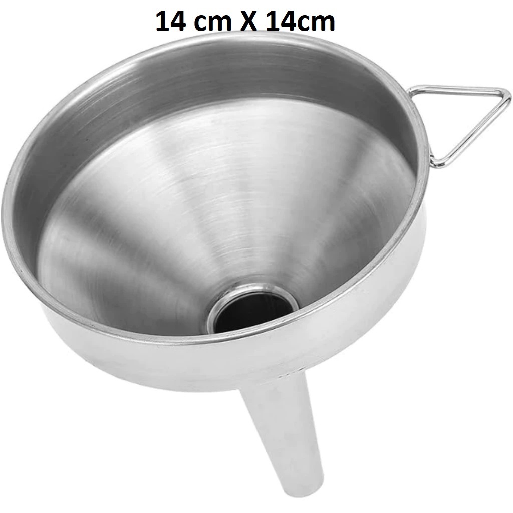 FUNIL - Produzido com aço inox 14cm x 14cm , o funil tem utilização ...