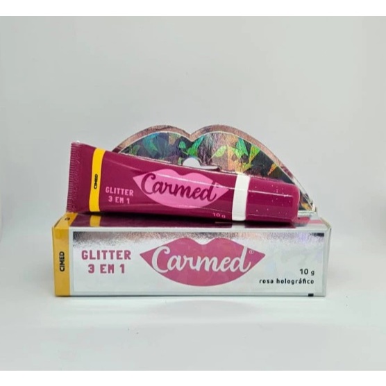 Carmed Hidratante Labial Lip Balm Glitter 3 em 1 Boca Rosto Olhos ...
