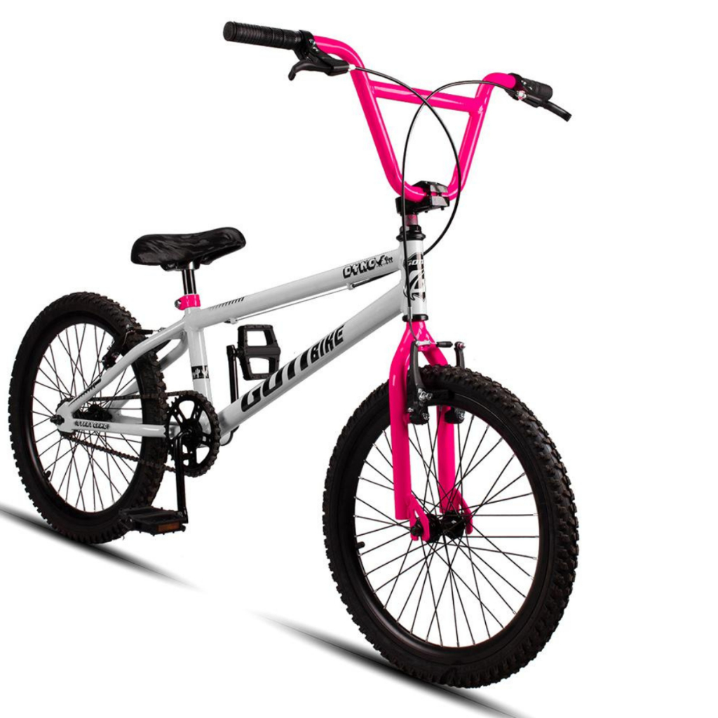 Bicicleta Infantil Bmx Aro 20 V-Brakes Branco/Rosa GottBikes | Shopee ...