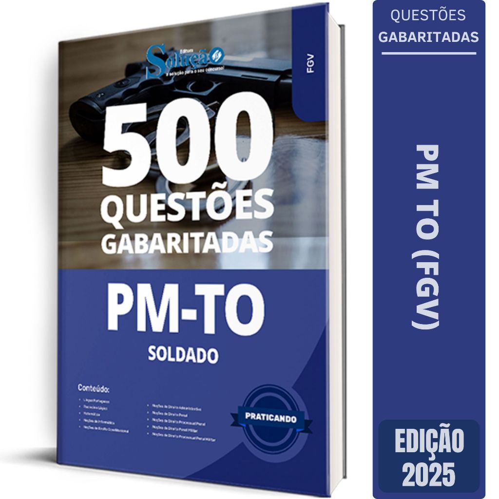 Apostila Caderno de Questões PM TO 2025 - Banca FGV | Shopee Brasil