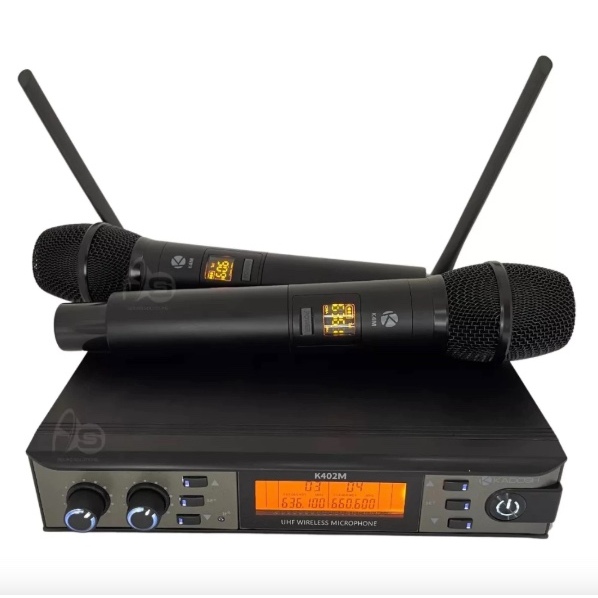 Microfone Sem Fio Duplo Kadosh Uhf Profissional K-402m | Shopee Brasil