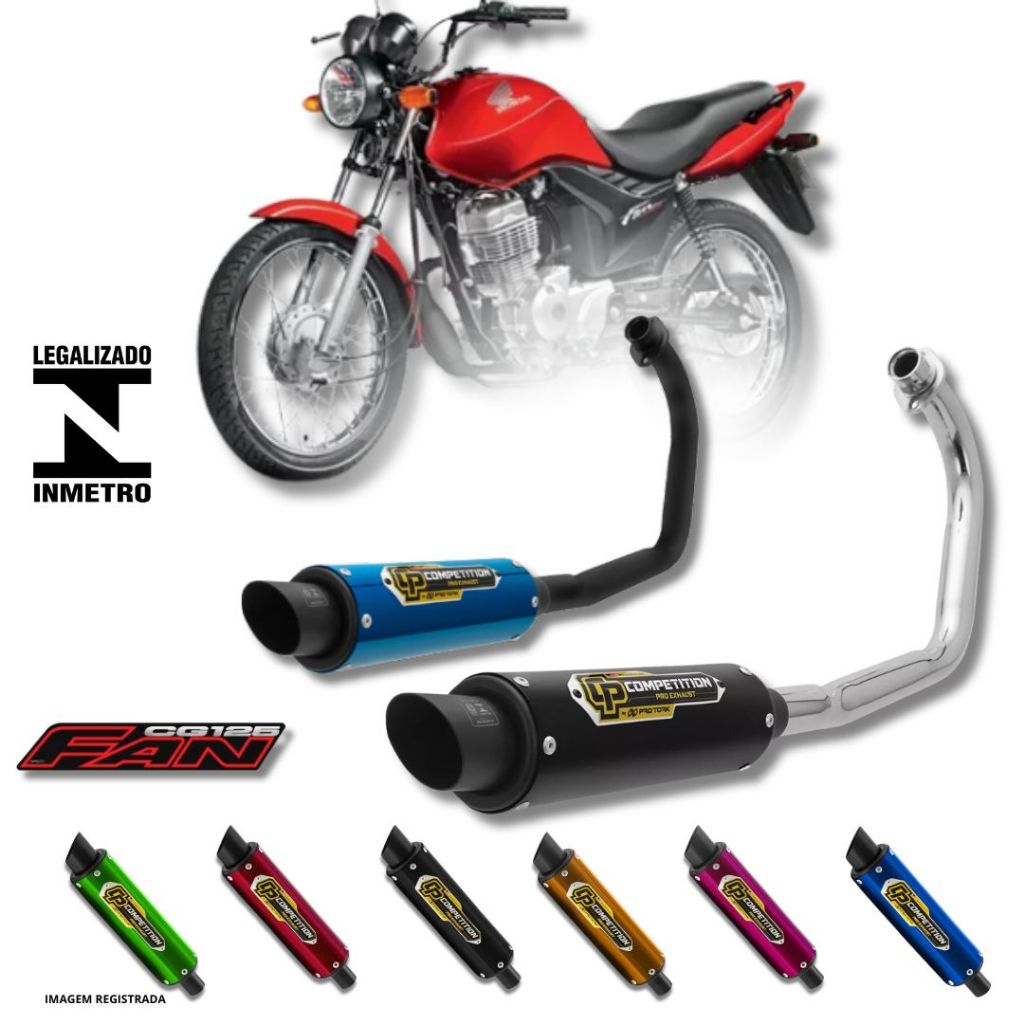 Escapamento Competition Para a Cg Fan 125 2009 2010 2011 2012 2013 2014 ...