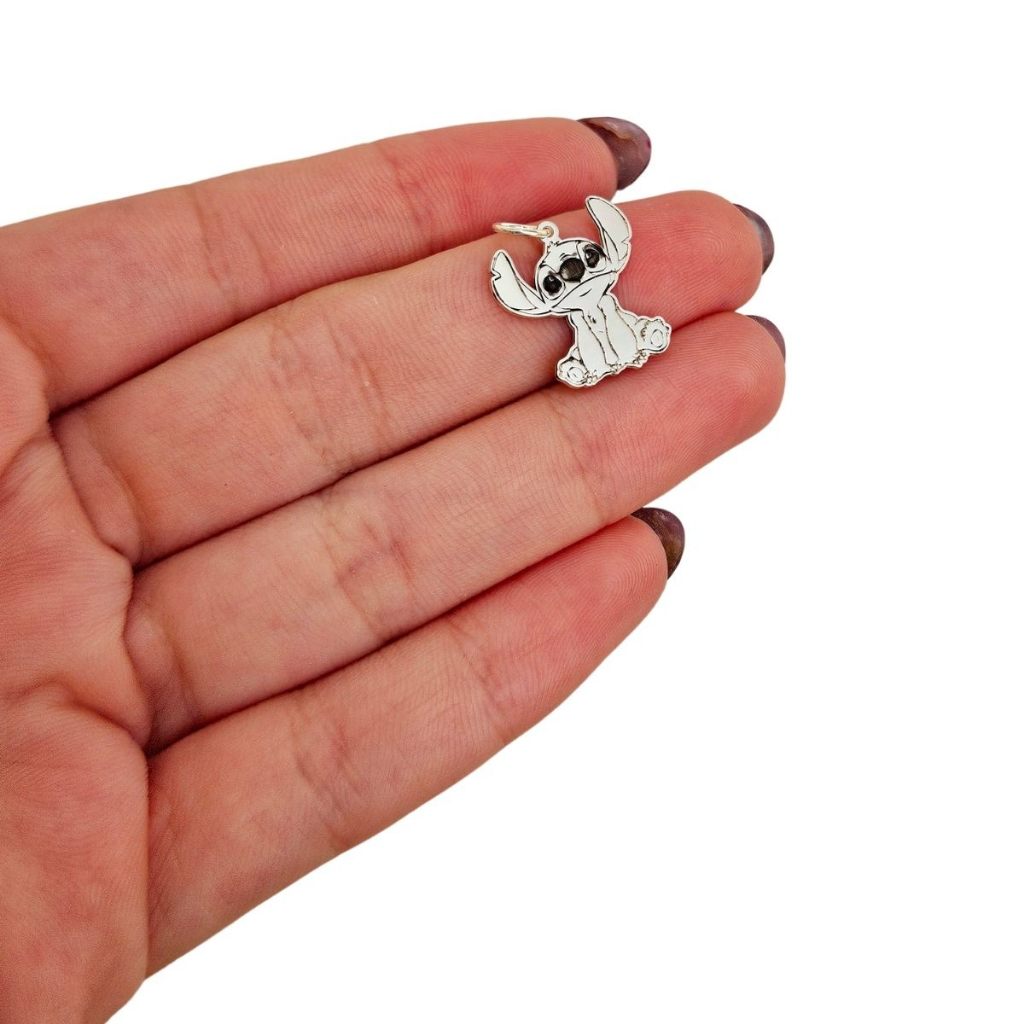 Pingente Stitch Prata 925 Legítima | Shopee Brasil