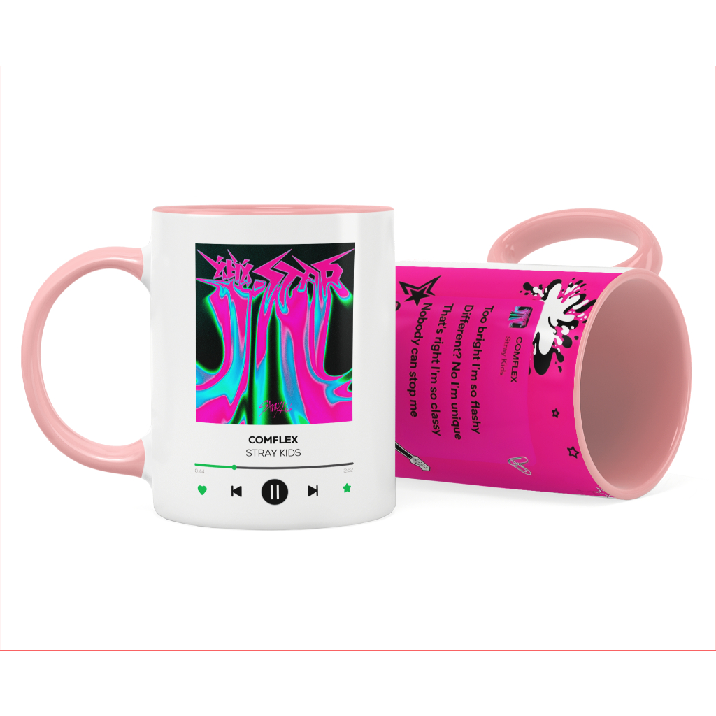 Caneca K-POP Comflex Stray Kids Letra Spotify | Shopee Brasil
