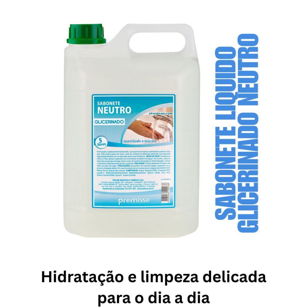 Sabonete Glicerinado Neutro 5 Litros Premisse | Shopee Brasil