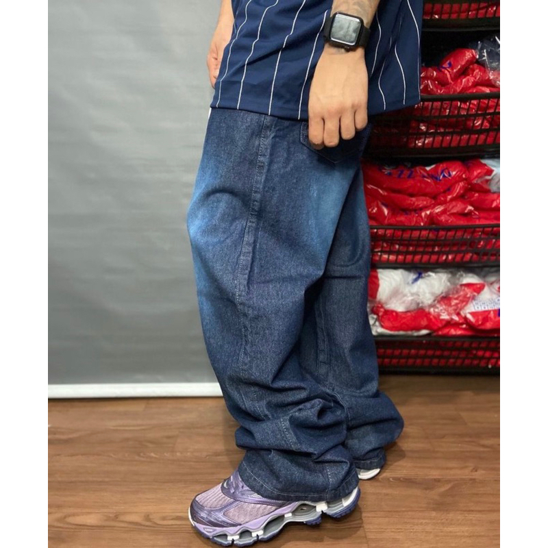 calça BALÃO JEANS ESCURA Dazzling streetwear jeans pesado masculino ...