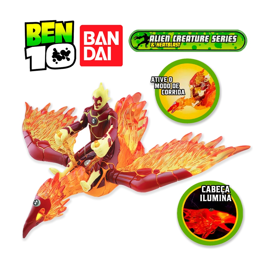 Boneco Chama Ben 10 + Montaria Alien Creatures / Original Bandai ...