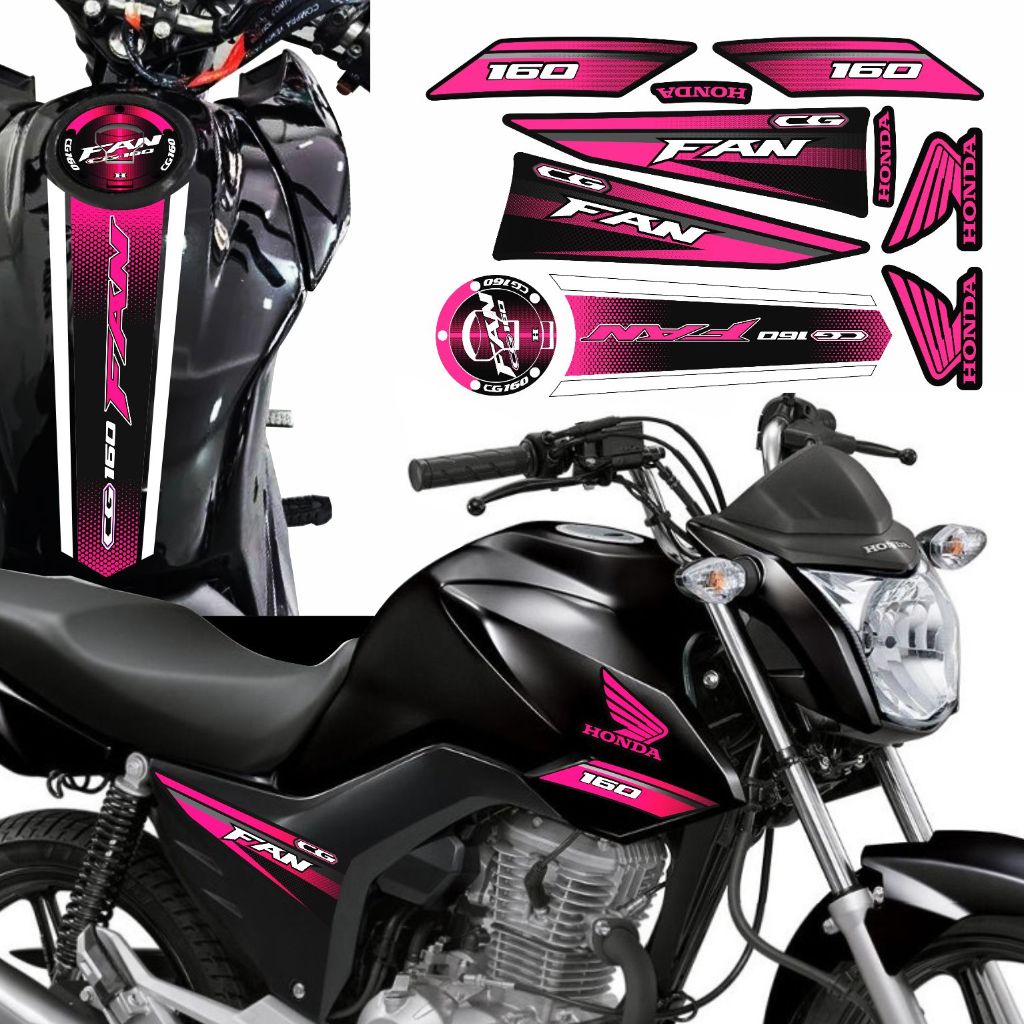 Adesivo Fan 160 ESDi Kit Laminado Gravata Bocal Laterais | Shopee Brasil