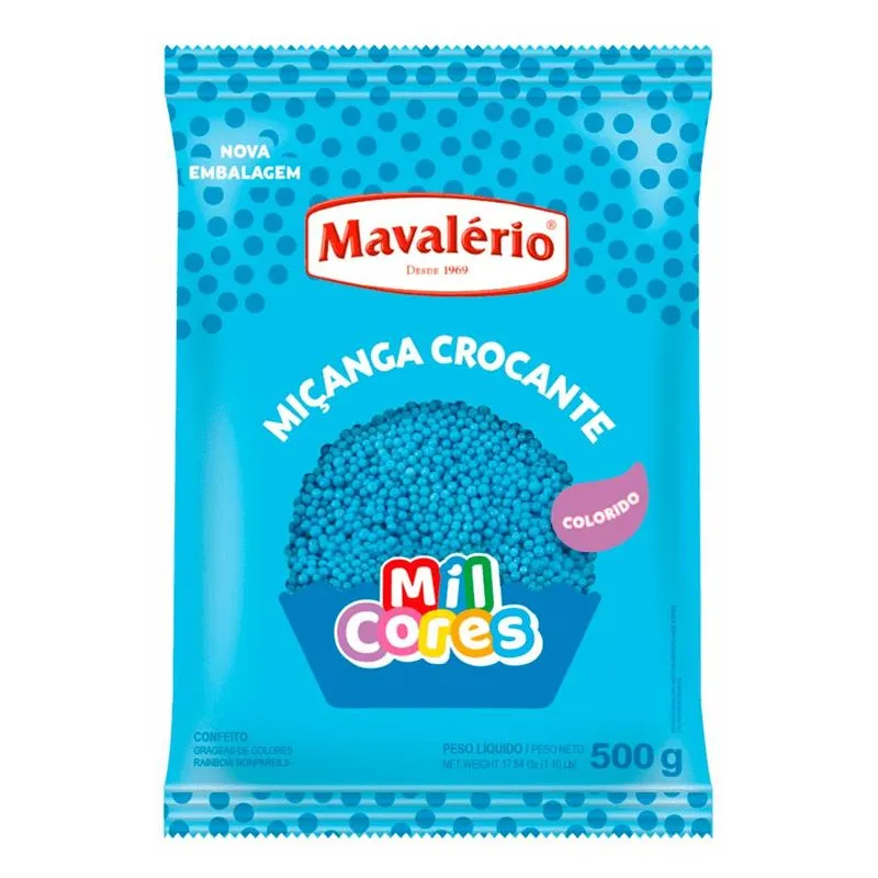 CONFEITO MIÇANGA AZUL 500GR MAVALERIO | Shopee Brasil
