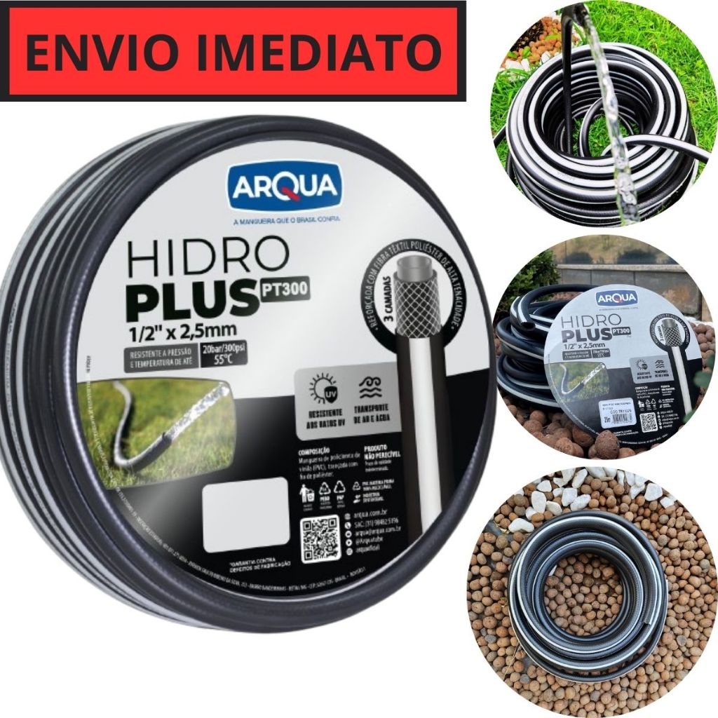 Mangueira Jardim Alta Pressão PT300 1/2'' - 30m Hidro Plus Alta Pressão ...