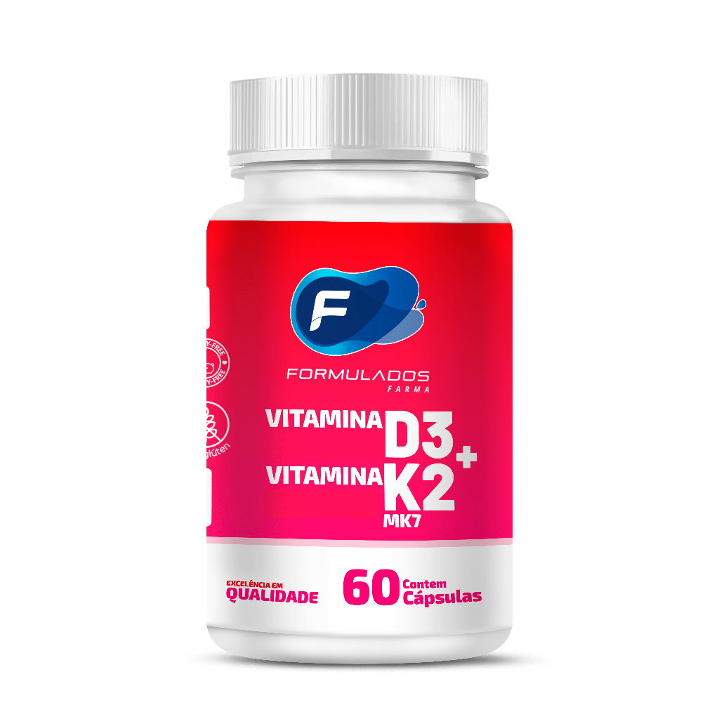 Vitamina D3 + Viamina k2mk7 100% Natural 60,120 e 180 | Shopee Brasil