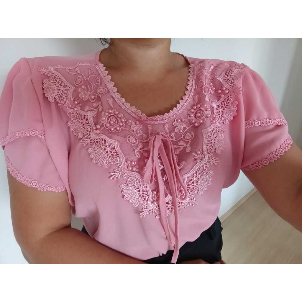 Blusa social chique para festa em promoção plus size e moda evangélica ...