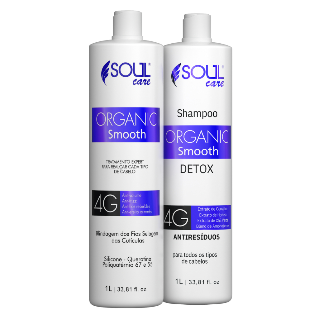 Progressiva Orgânica 100% Liso Sem Formol Selagem Creme Alisamento Soul ...