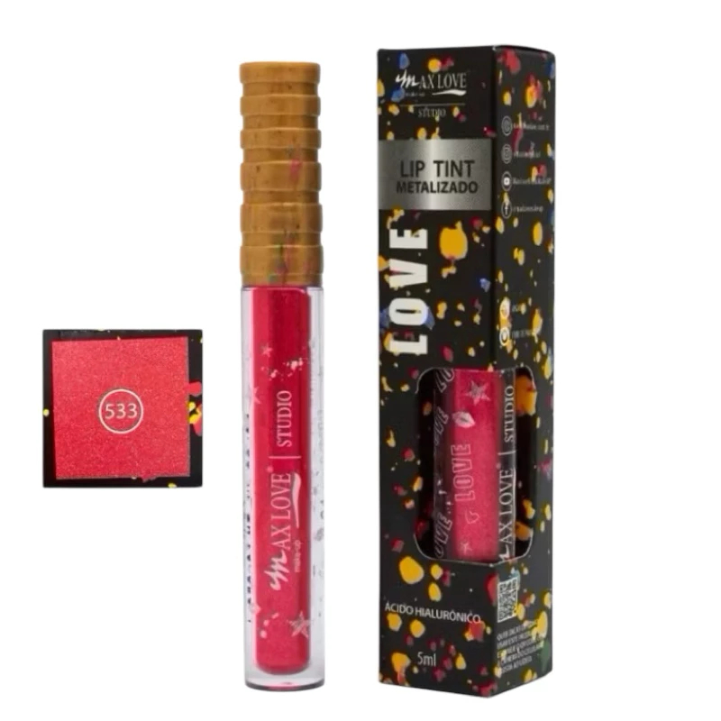 LIP TINT MAX LOVE METALIZADO BRILHANTE FIXAÇÃO MAXIMA | Shopee Brasil