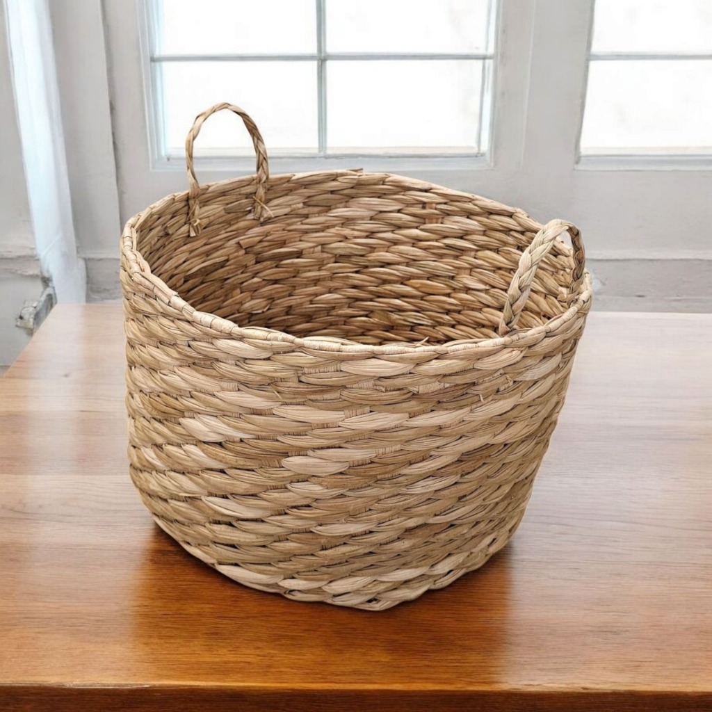 Cesto de Palha Ofurô Bacia com Alça Taboa | Shopee Brasil