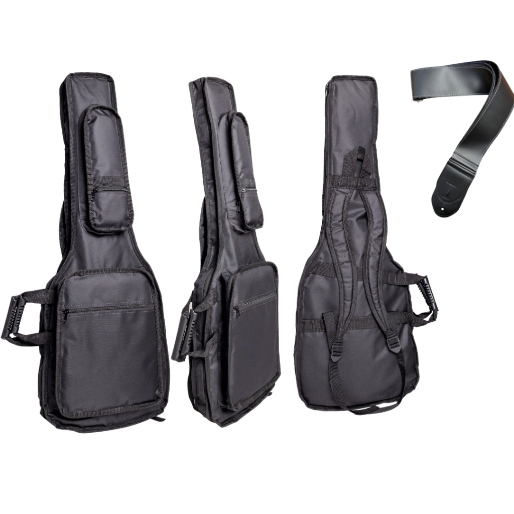 Kit Capa Guitarra Acolchoada Premium + Correia de Couro Reforçada ...