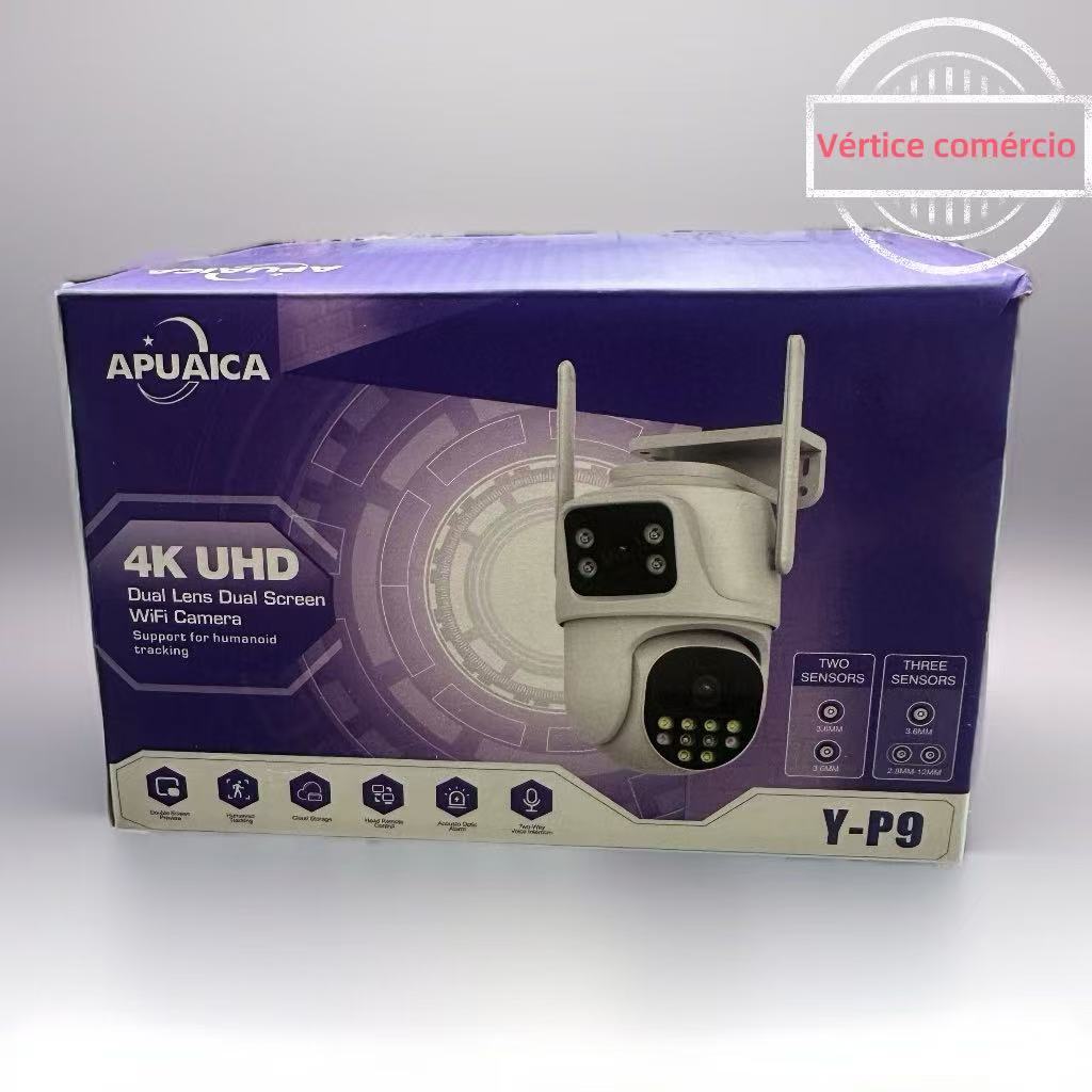 Icsee arma bola ligação lente dupla 9mp tela dupla 8x zoom câmera sem ...