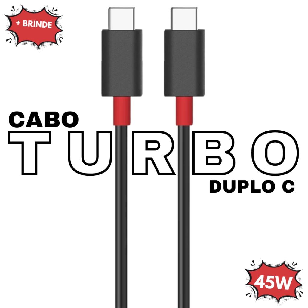 :(ORIGINAL): Cabo Turbo Tipo c Tipo C | Shopee Brasil