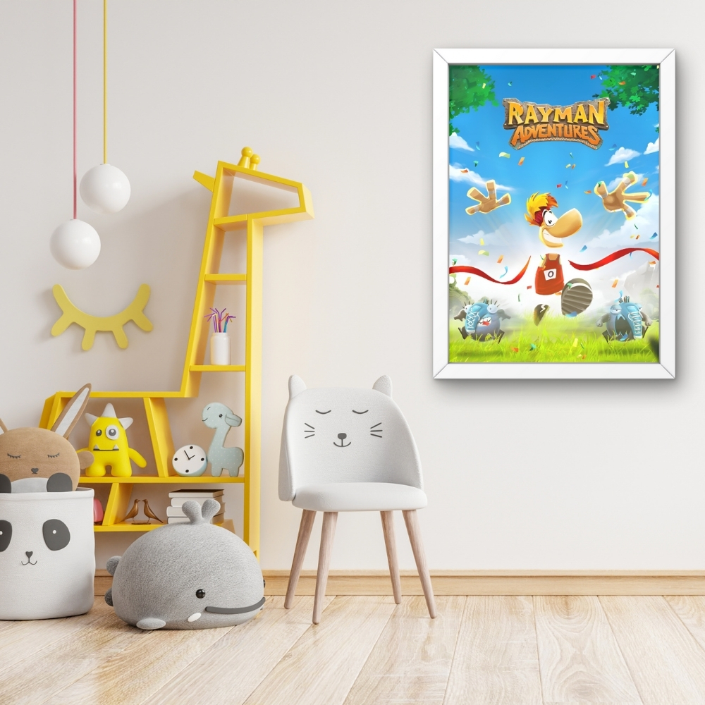 Quadro Decorativo Com Vidro e Poster Rayman Adventures A4,A3 Em Alta ...