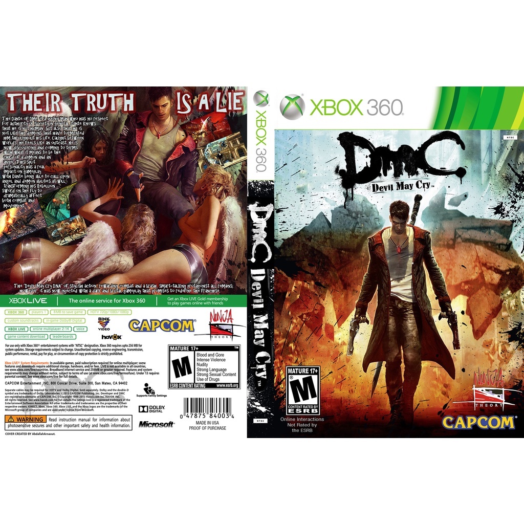DmC Devil may Cry 1 XBOX360 (LTU/LT/JTAG/RGH) | Shopee Brasil