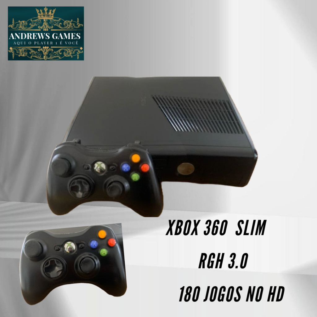 Xbox 360 slim destravado rgh | Shopee Brasil