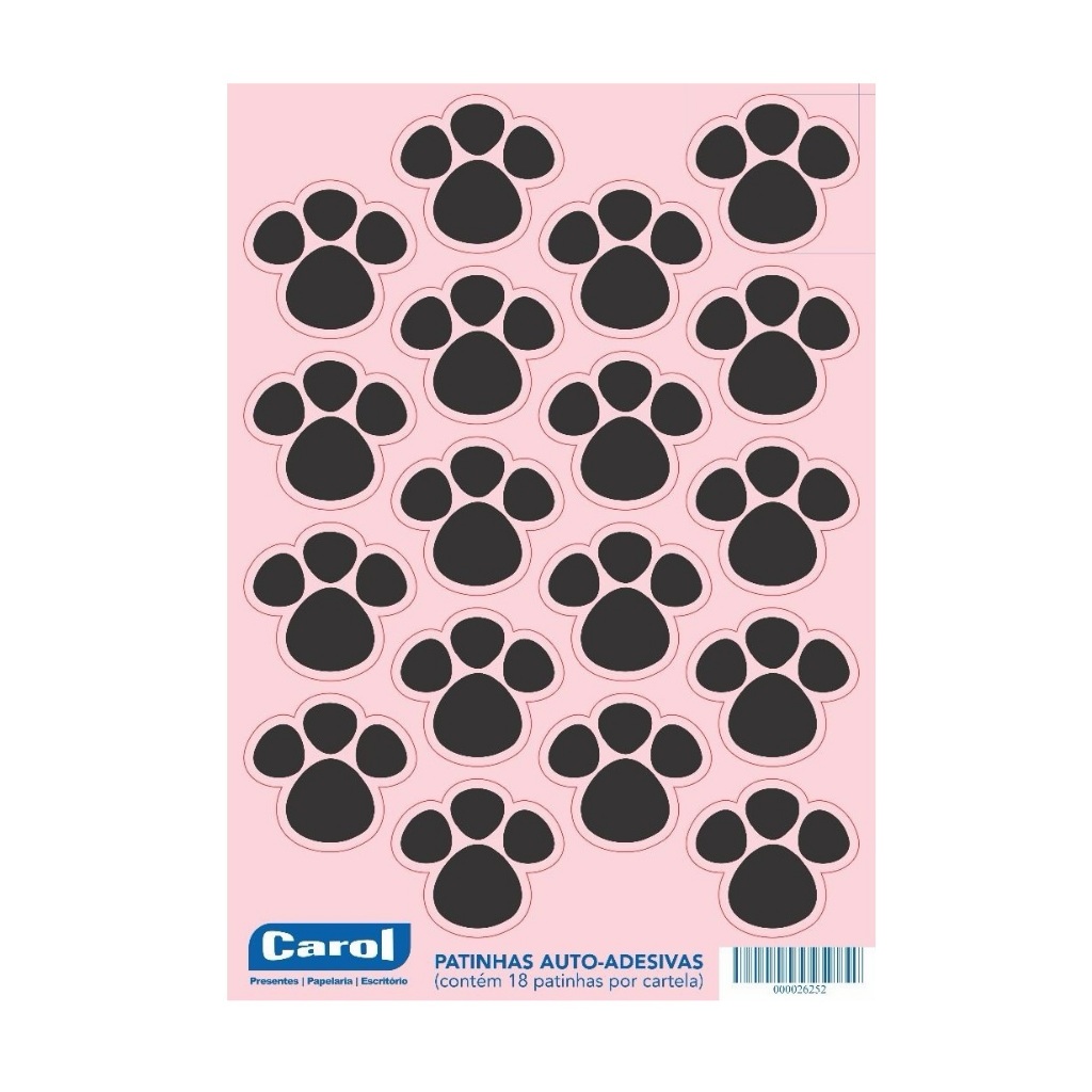 Cartela de Patinhas de Coelho Adesivas - 18 Patinhas | Shopee Brasil