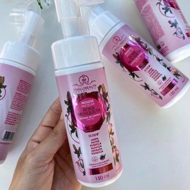 Mousse Micelar Facial Rosa Mosqueta – Limpeza e Hidratação Profunda ...