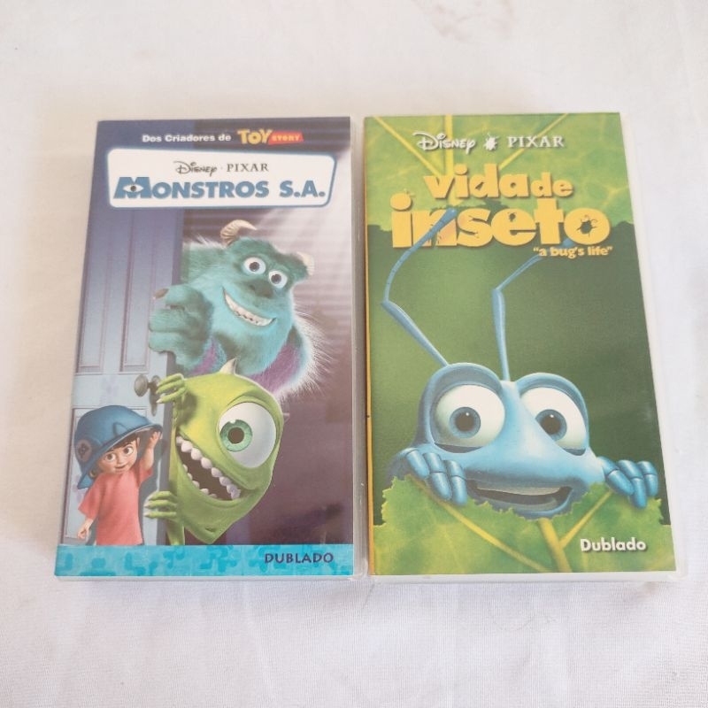 VHS Monstros S.A. e Vida de Inseto -Disney Pixar | Shopee Brasil