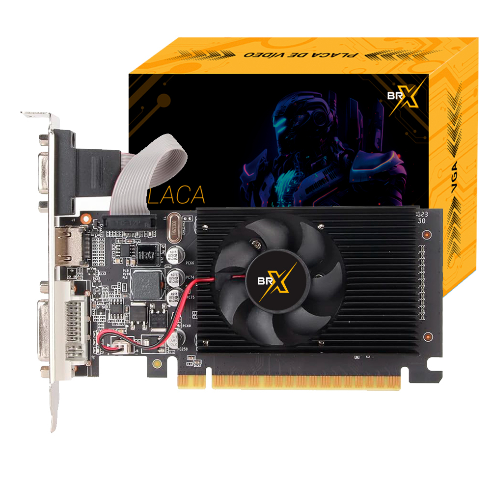 Placa De Vídeo Brx Geforce Gt 610 2gb Ddr3 64bit Hdmi Vga | Shopee Brasil