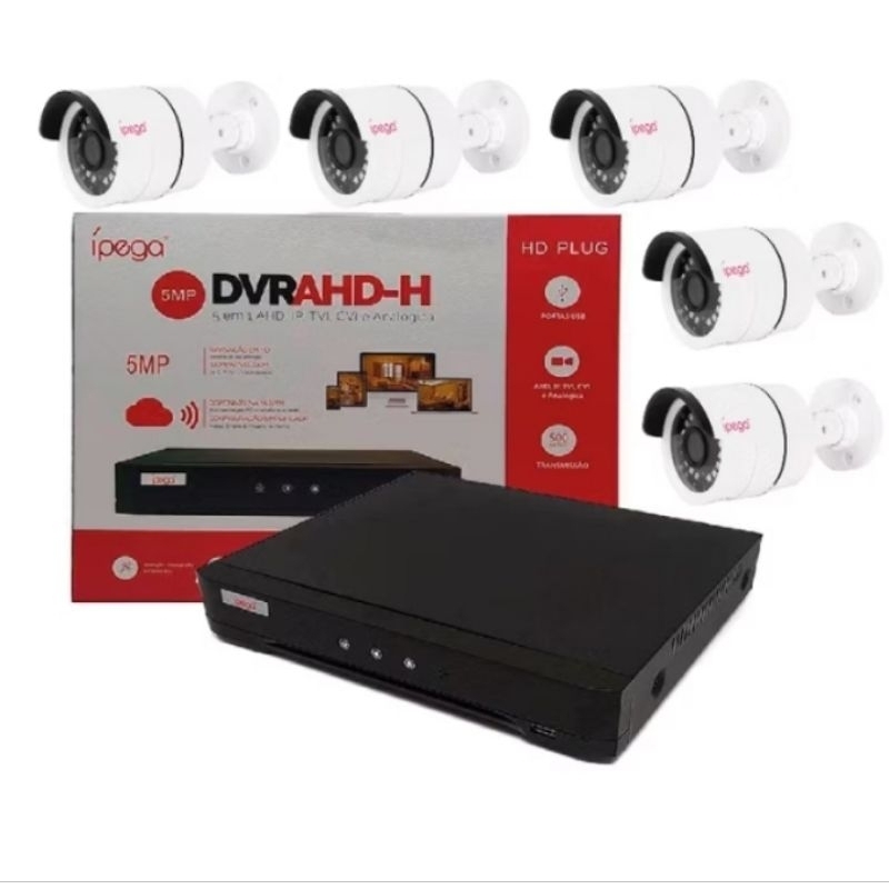 Gravador de vídeo DVR 16 Canais 5 X 1 AHD IP TVI CVI e Analógica ...