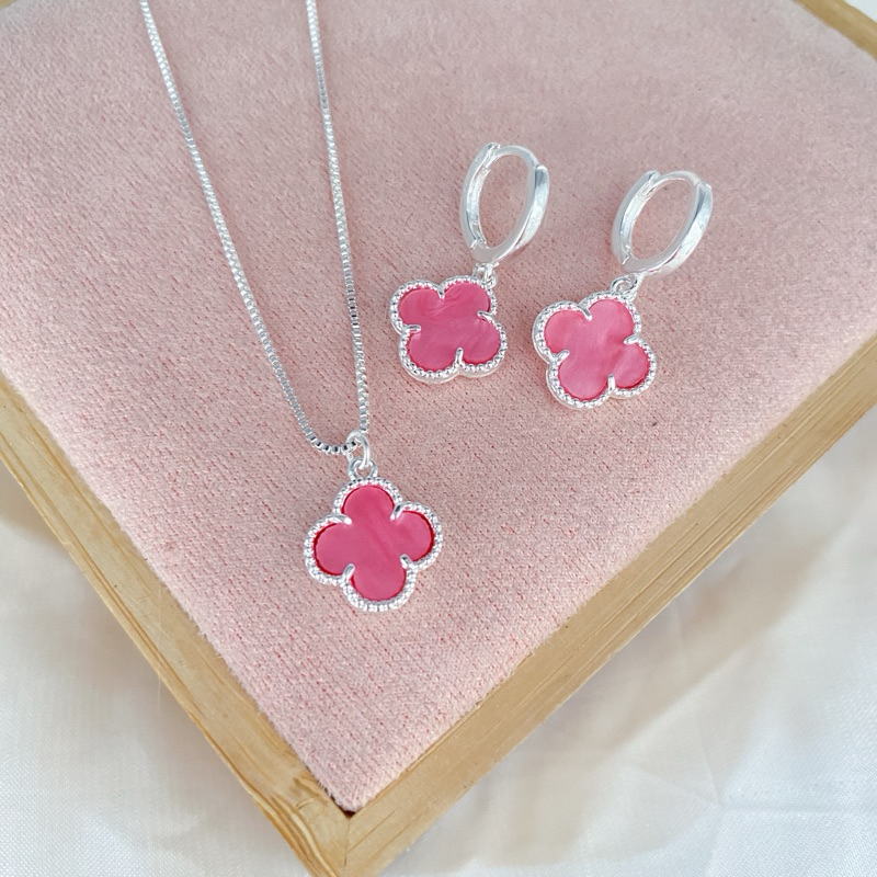 Kit Trevo da Virginia Banhado a Prata 925! | Shopee Brasil