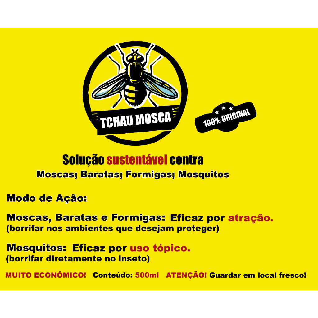 Solução Sustentável Contra Insetos Mosca Barata Formiga Original ...