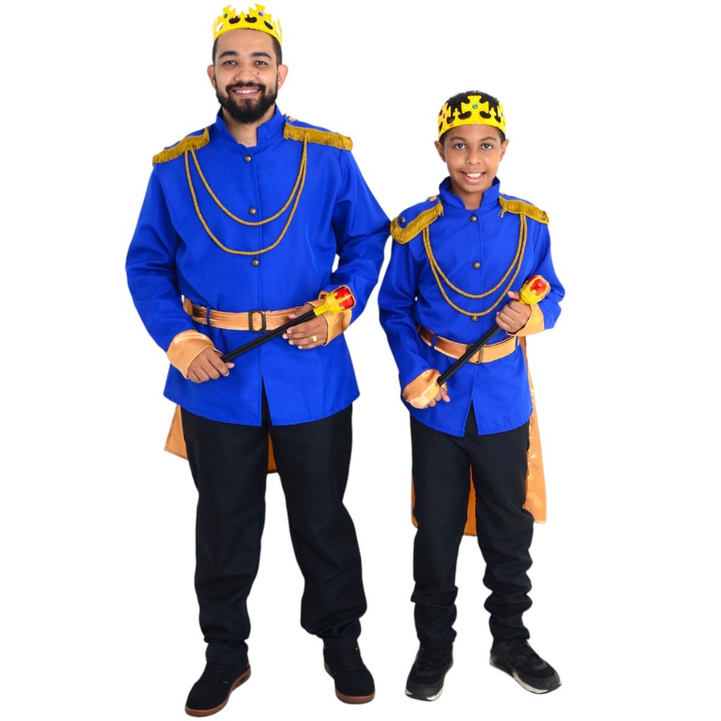 Fantasia Príncipe Bela E A Fera + Coroa + Cetro Cajado - Infantil E ...