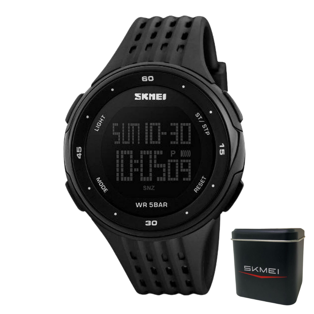 Relógio Masculino Digital Preto Skmei 1219 | 100% Original | Garantia de 1 Ano | Resistente à ...