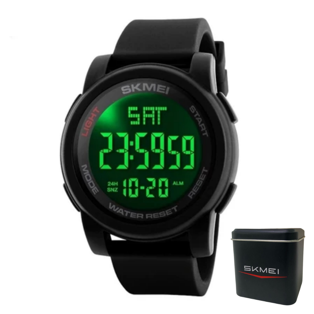 Relógio Masculino Skmei Digital Preto Original Resistente a Agua 1 Ano de Garantia | Skmei 1257 ...