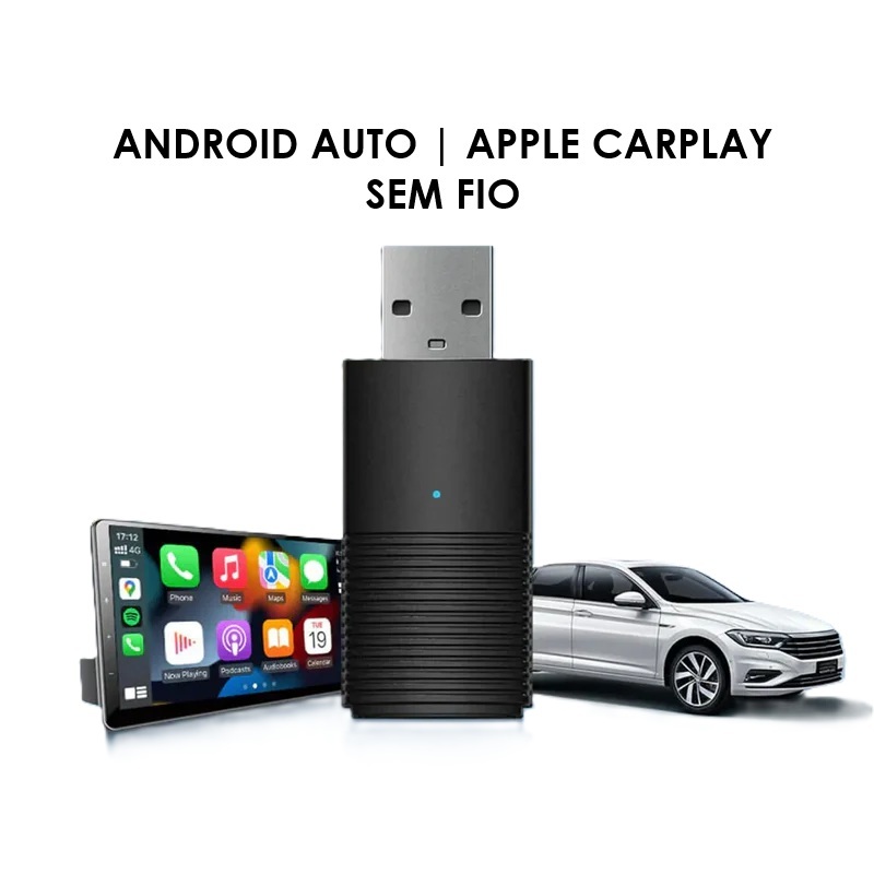 Adaptador Carplay e Android Auto Sem Fio | Shopee Brasil