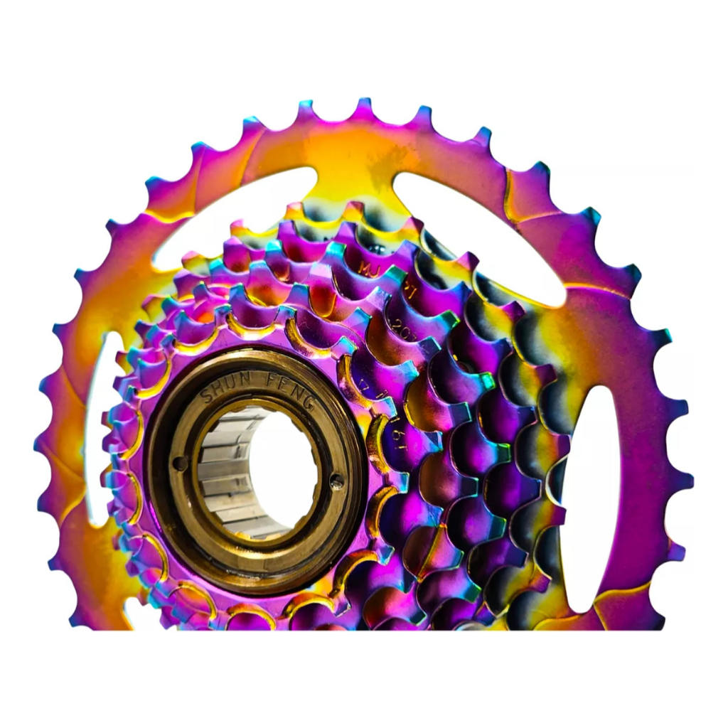 Catraca Rosca Roda Livre 14/34d Mega Range 7v Index Camaleão Rainbow Arco Iris Bike Mtb | Shopee ...