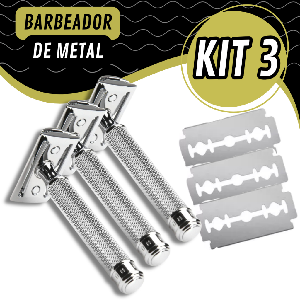 Kit 3 Barbearador Articulado Clássico Retrô Antigo Para Barbeador Com ...