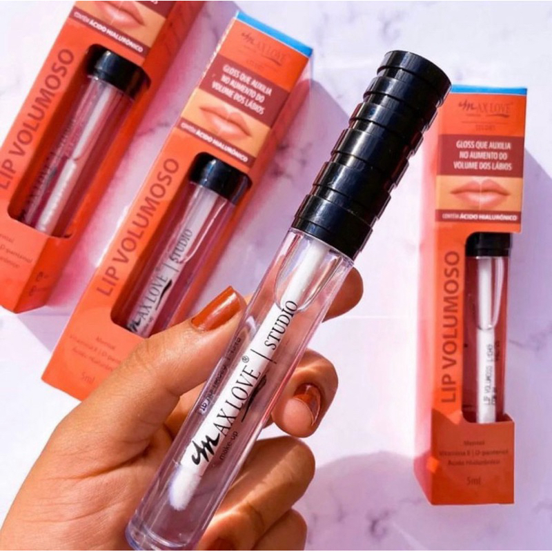 Gloss Lip Volumoso | Max Love | Transparente | Shopee Brasil