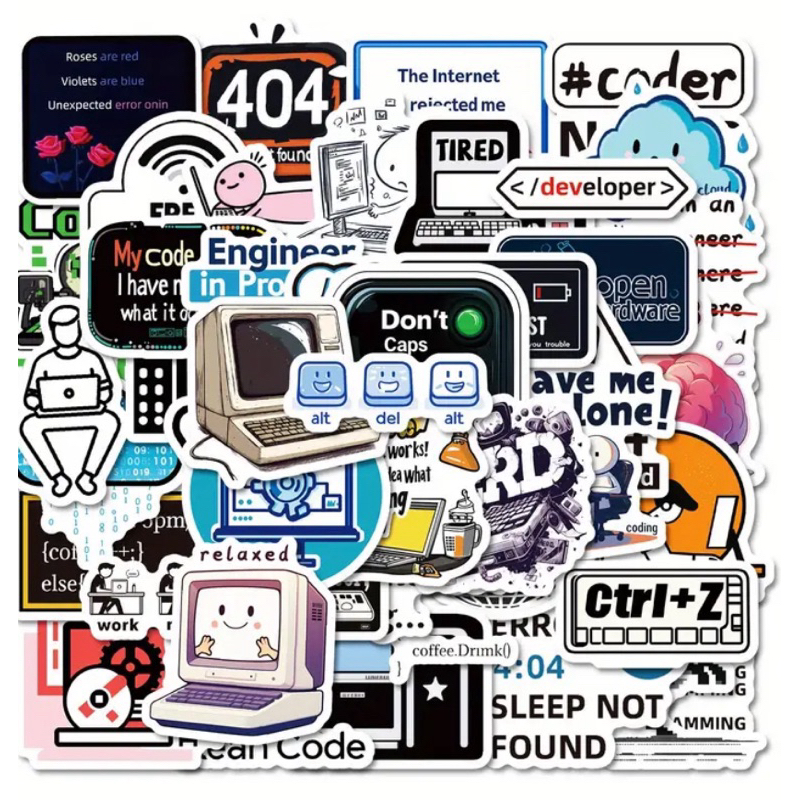 Adesivo informática TI computação ciências da informação web nerd geek ...