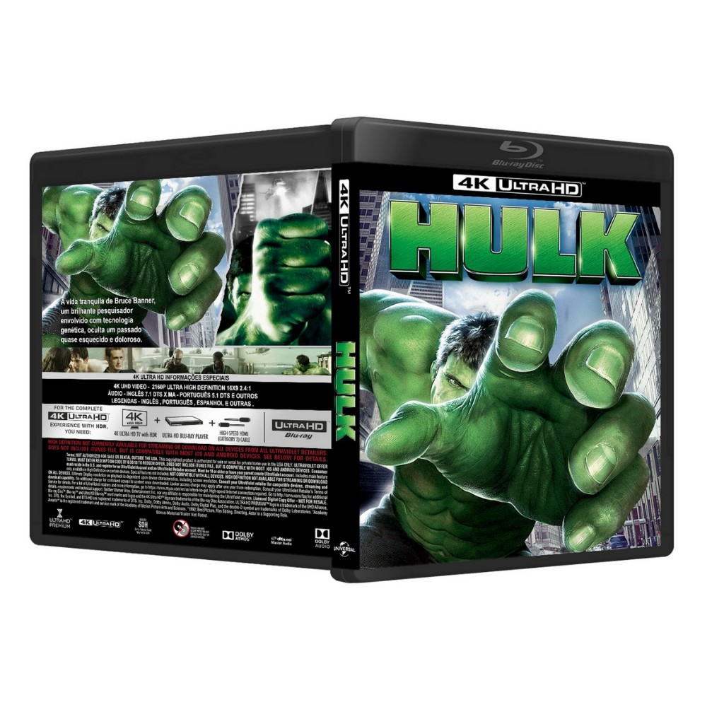Blu-ray 4K: Hulk DUB/LEG [PERSONALIZADO] | Shopee Brasil