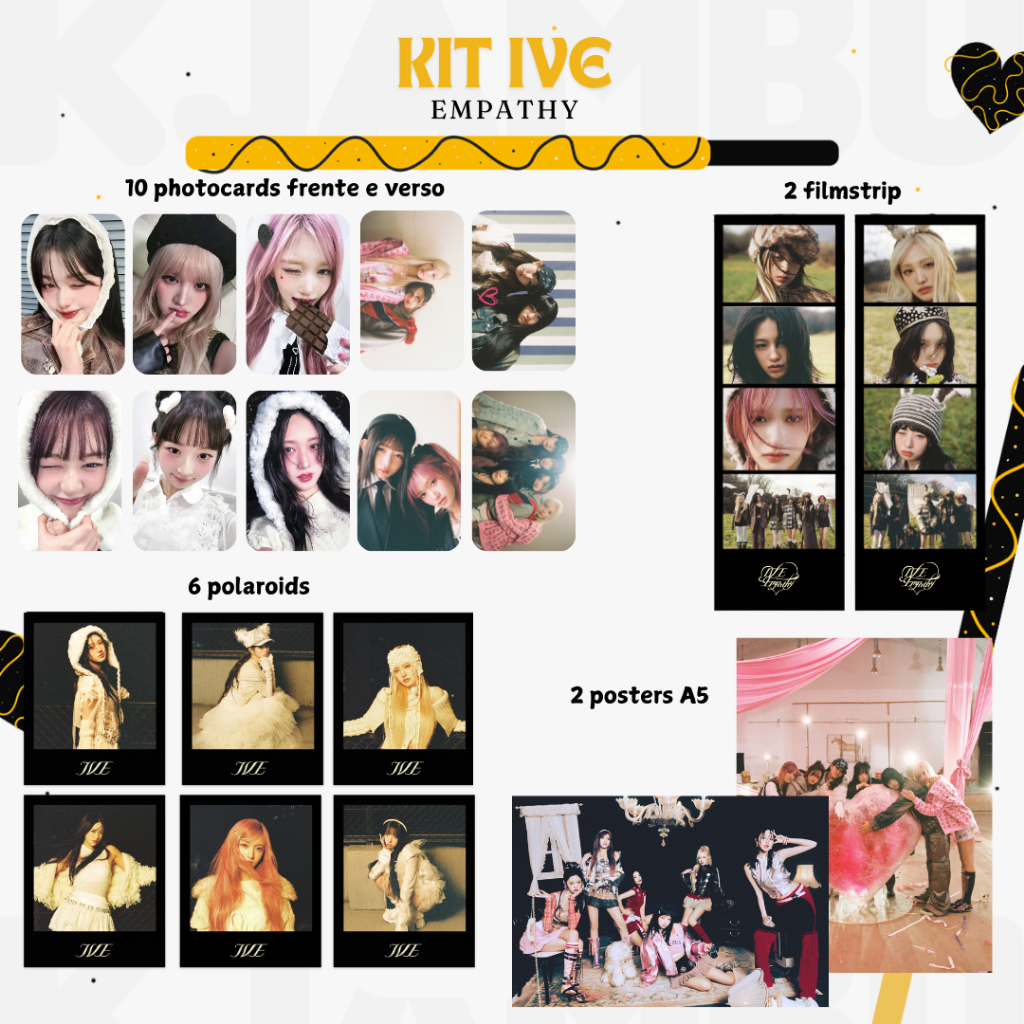KIT KPOP FANMADE IVE EMPATHY [LEIA A DESCRIÇÃO] | Shopee Brasil