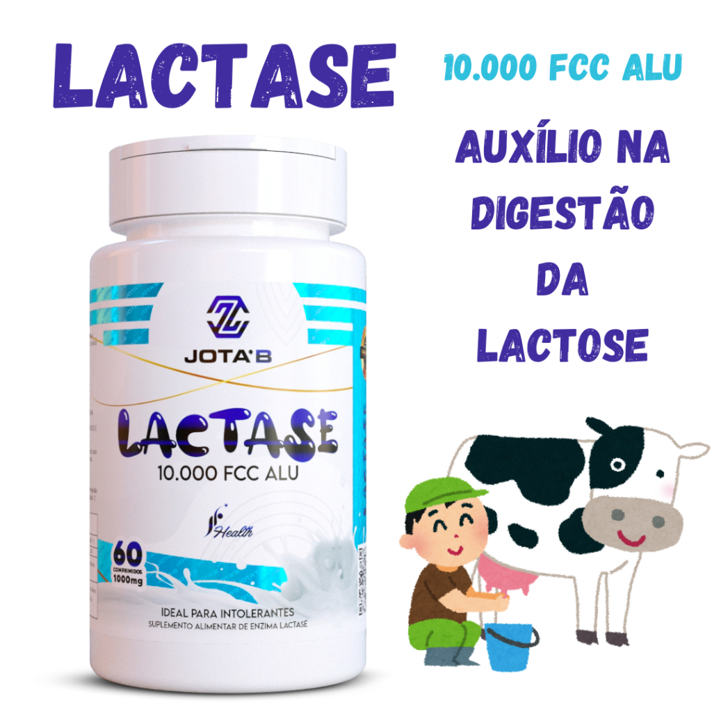 Lactase Enzima 1000mg - 60 Comprimidos | Auxílio na Digestão do Leite e ...