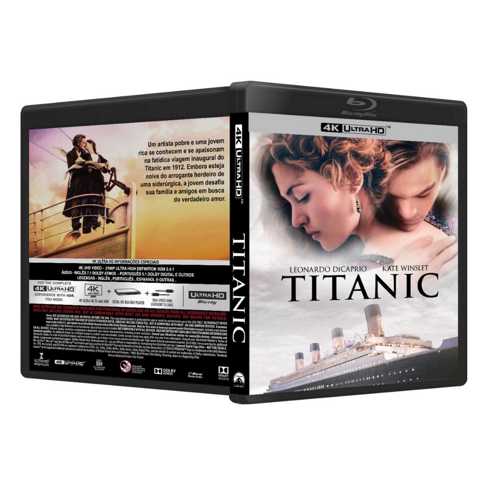 Blu-ray 4K: Titanic DUB/LEG - DUBLAGEM CLASSICA E REDUBLAGEM ...